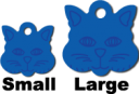 Cat Face Tag – Double sided 1.1mm thick metal - Subli Metals Ltd
