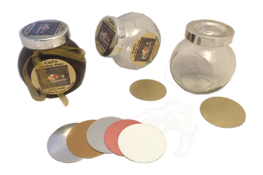 Custom cut Thin Circular inserts or toppers for Jars/ Hip Flasks/Medals ...