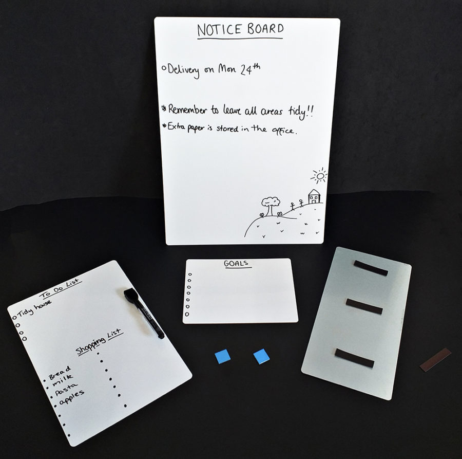 A4 Ricoh Dry Wipe Sign - Gloss White - Subli Metals Ltd