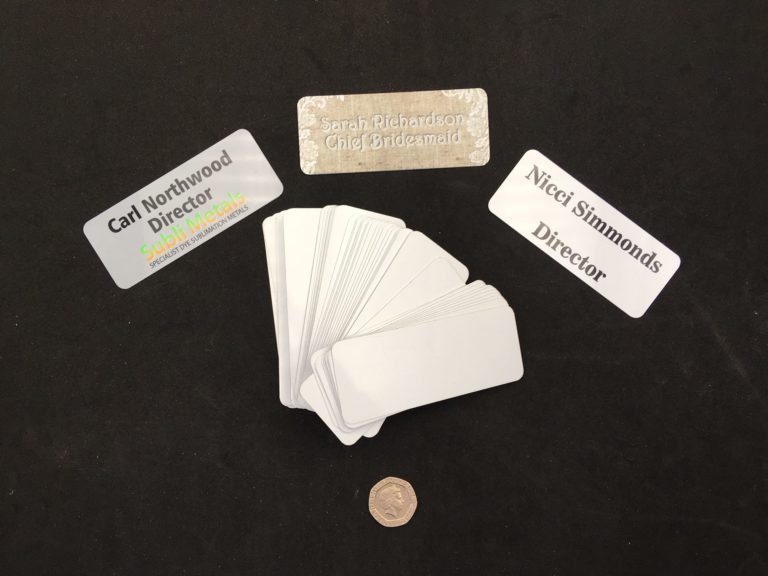Name Badge Starter Pack - Subli Metals Ltd