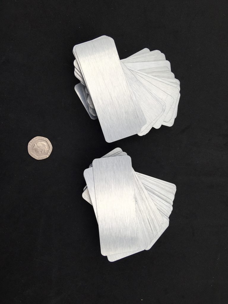 Subli Essentials - Brushed Silver Name Badges 85 x 34mm approx pack of ...