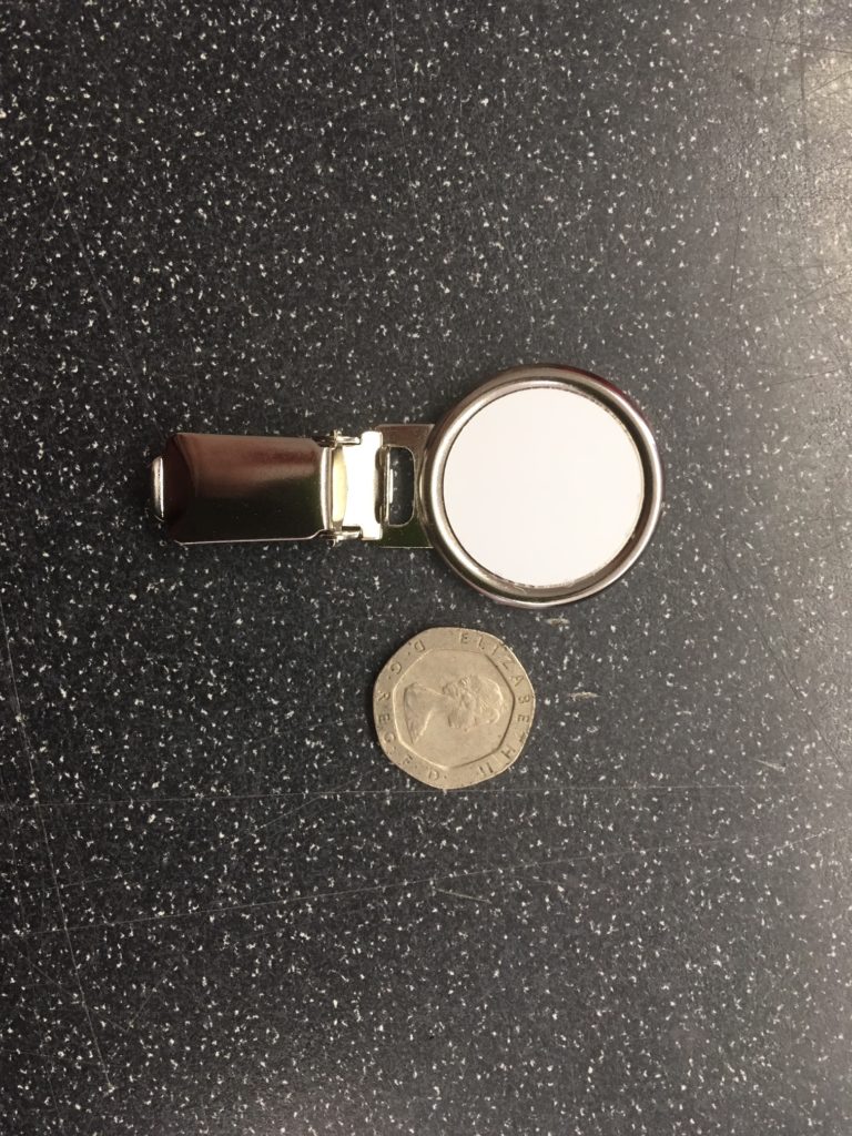 Dog show ring clip / number holder with 24.5mm insert - Subli Metals Ltd