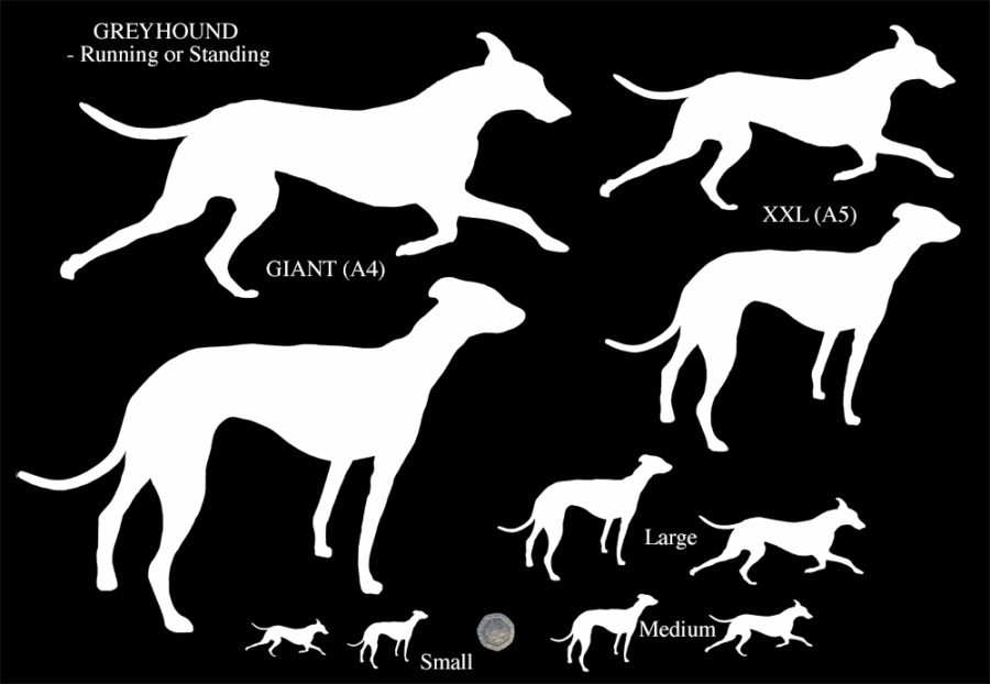 Dog Shape - Greyhound (Standing or Running) - Subli Metals Ltd