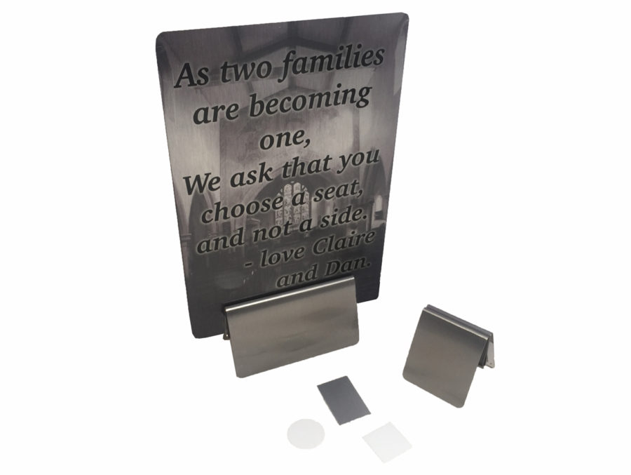 Display stands (menu style) - acrylic, stainless steel - Subli Metals Ltd