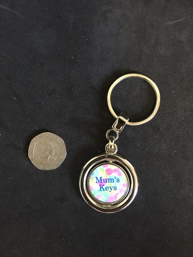 Luxury Metal Spinner Style Keyring - 20 mm Circular Recesses, Double ...