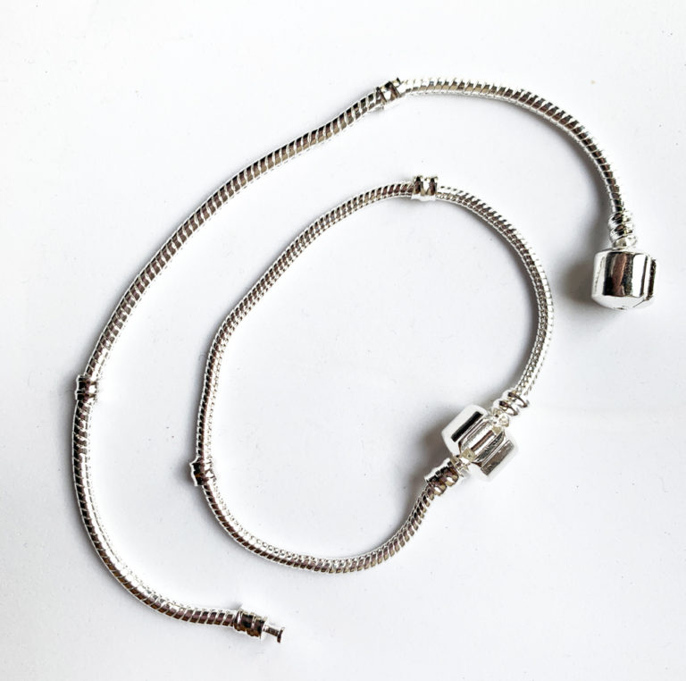 NEW! Pandora style charm bracelet - sterling silver 925 plate - Subli ...