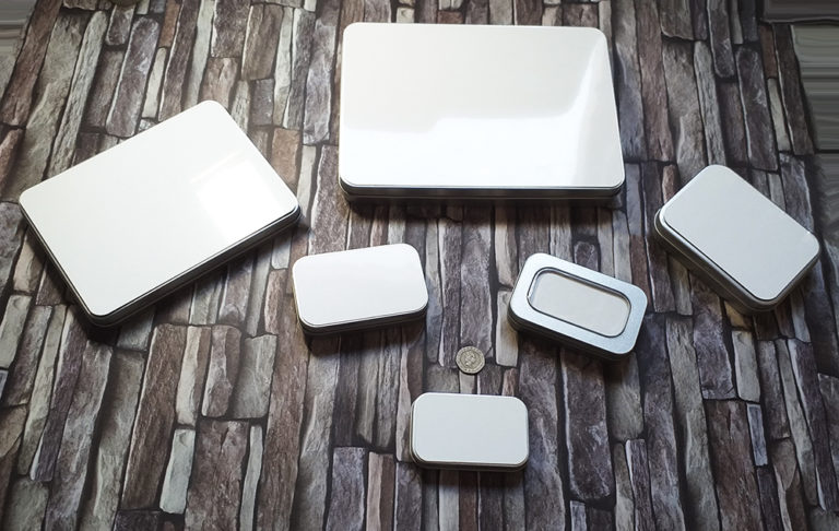 UPDATED! Shallow/Flat Rectangular Shaped Tins (Silver) with printable ...