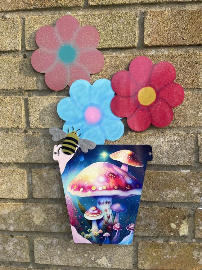 NEW! Large Flowerpot and Flowers - Subli Metals Ltd