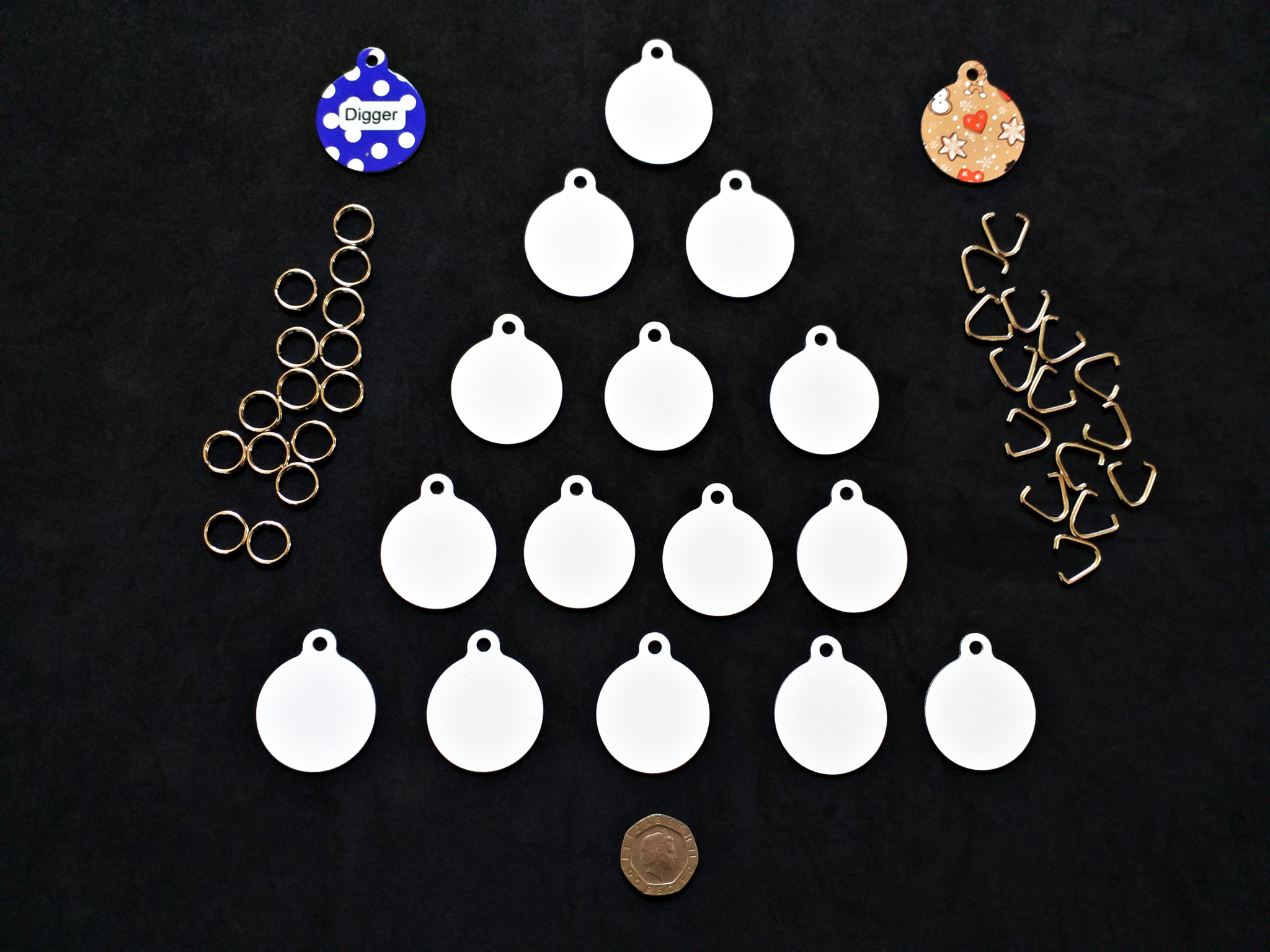 PRICE DROP!! Subli Essentials - pack of 15 double sided tags - Bones ...