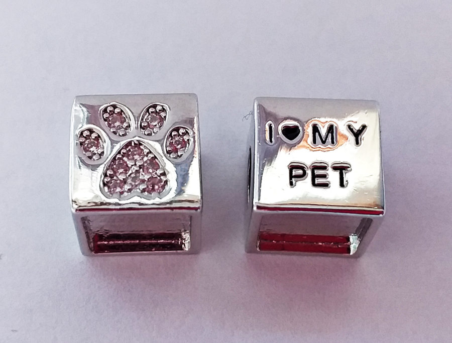 Pandora Style Cube Charms with Square Recesses - Subli Metals Ltd