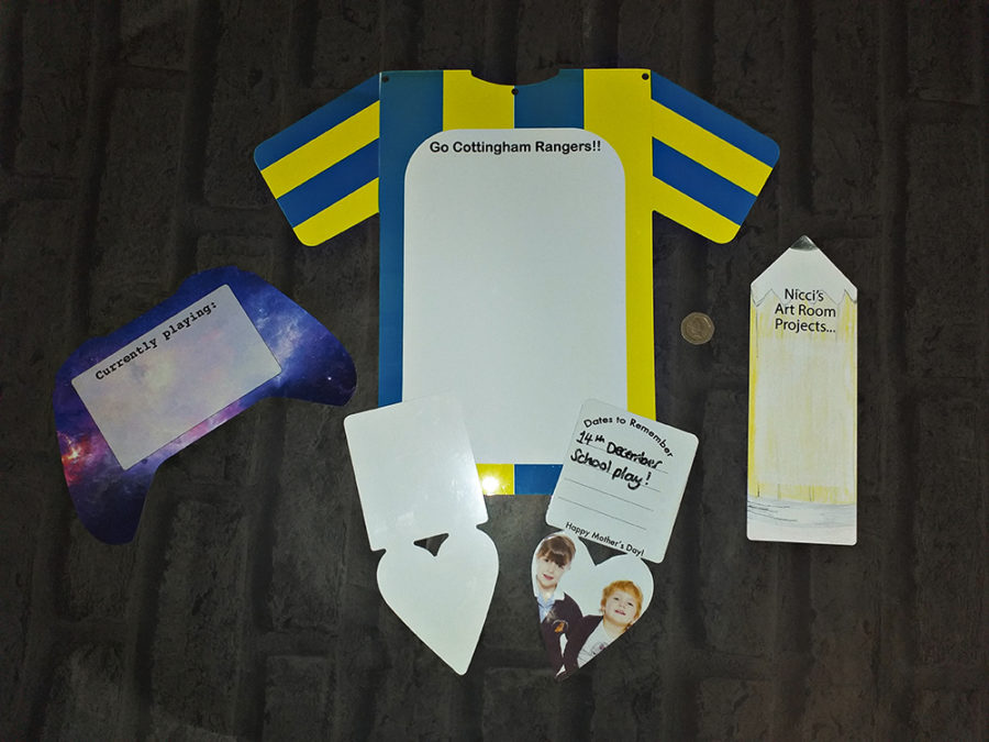 Object Shapes - Dry Wipe Sign / Notice Board - Subli Metals Ltd