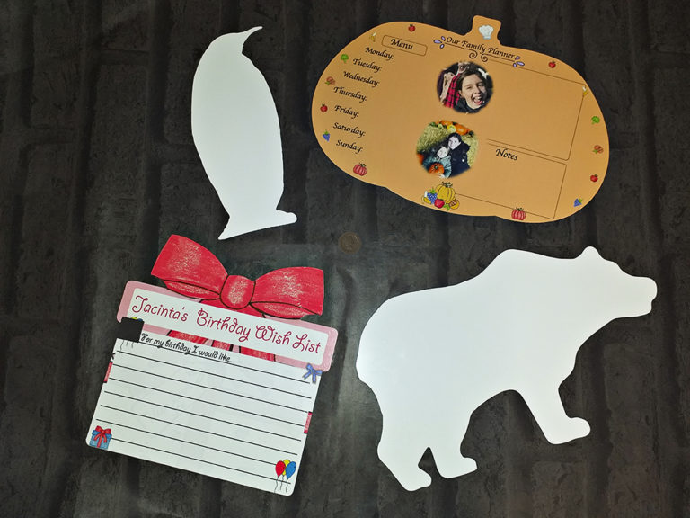 Seasonal Shapes - Dry Wipe Sign / Notice Board - Subli Metals Ltd