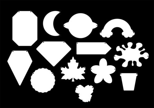 Natural Shapes - Dry Wipe Sign / Notice Board - Subli Metals Ltd