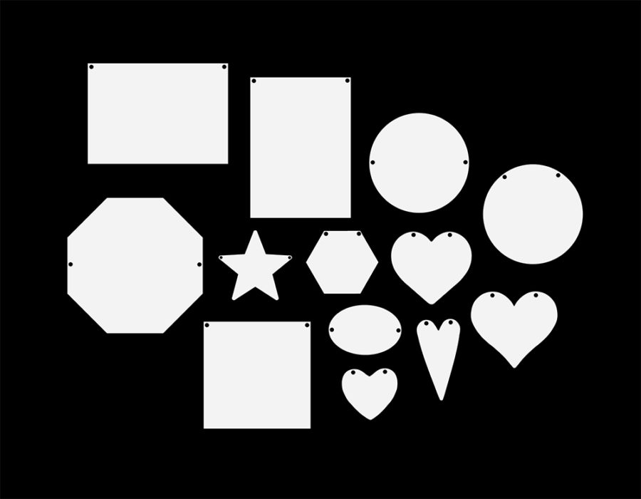 Standard Shapes - Dry Wipe Sign / Notice Board - Subli Metals Ltd