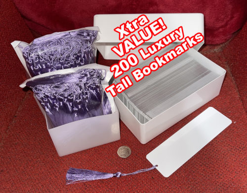 Xtra VALUE! Pack - Luxury Tall Bookmarks - 150 x 45mm (pack of 200 ...