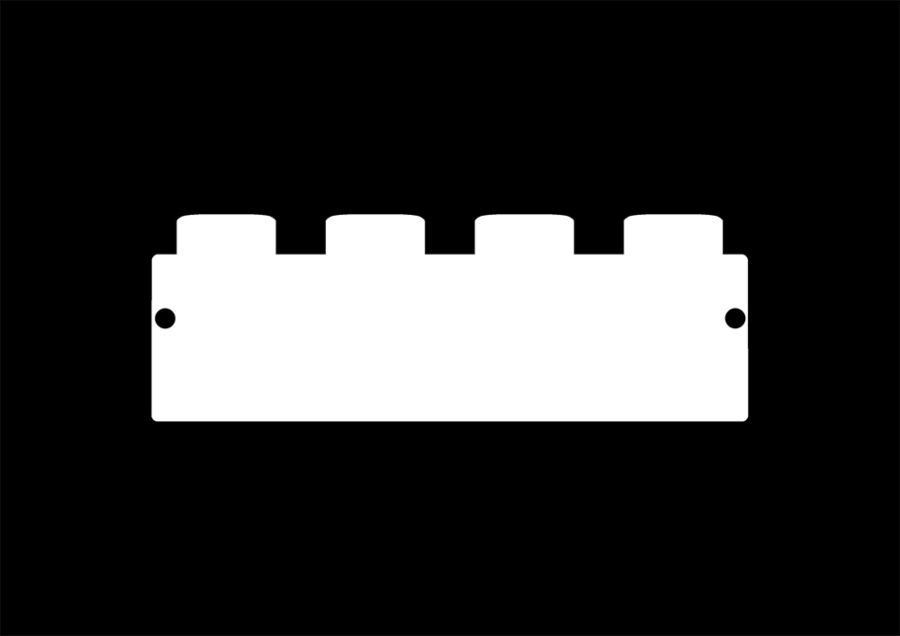 4 Stud Lego Style Brick Shape - Subli Metals Ltd