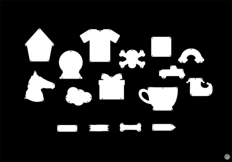 Build Your Own - Mini Panel Hanger Sets! (White 0.5mm) - Subli Metals Ltd