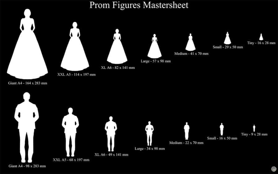 UPDATED! Prom Figures and Prom Dress Shapes - NEW! Prom Couple - Subli ...