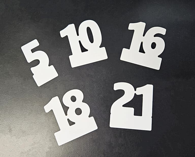 Number Badges (Custom Cut) - Subli Metals Ltd