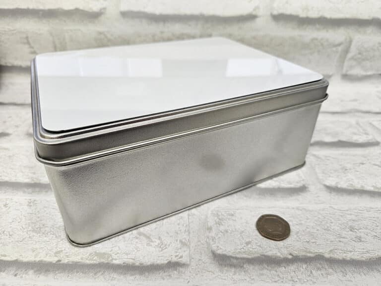 UPDATED! Deep Rectangular Shaped Tins (Silver) with printable metal ...