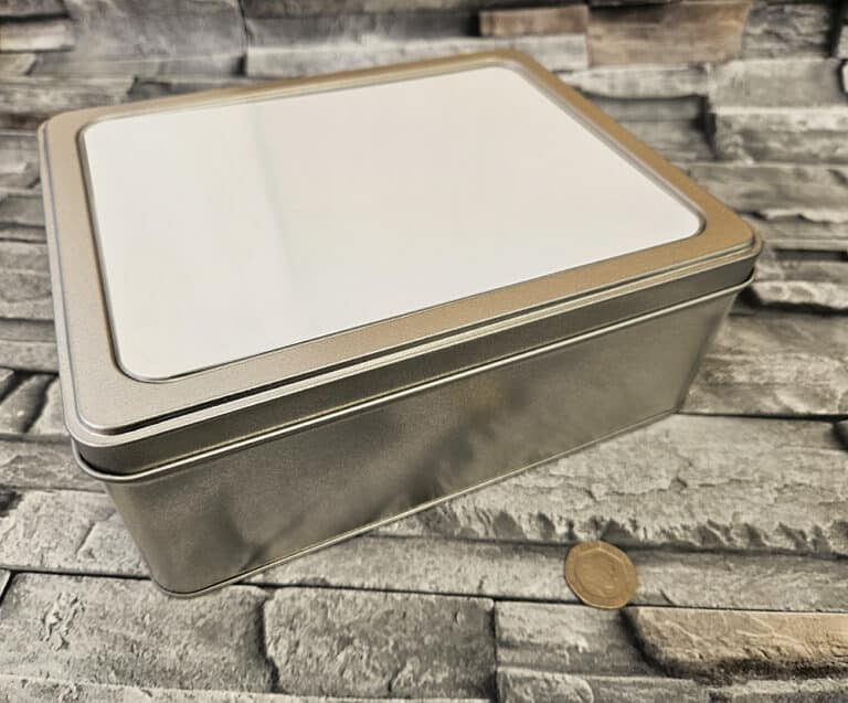 UPDATED! Deep Rectangular Shaped Tins (Silver) with printable metal ...